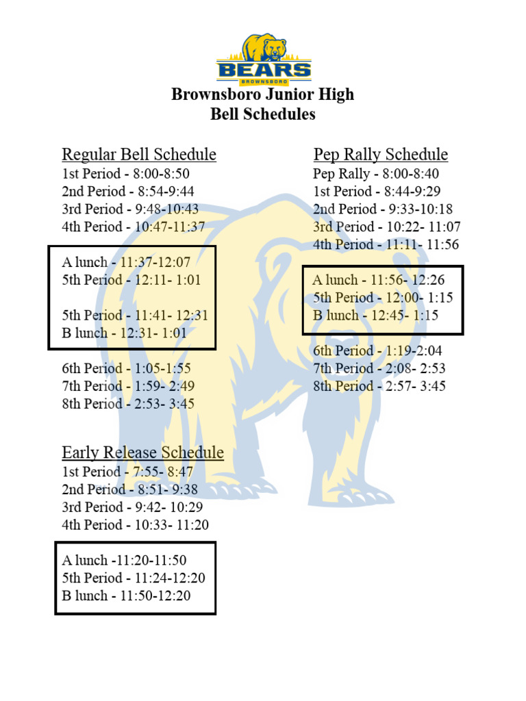 23 24BJHBellSchedule | PDF