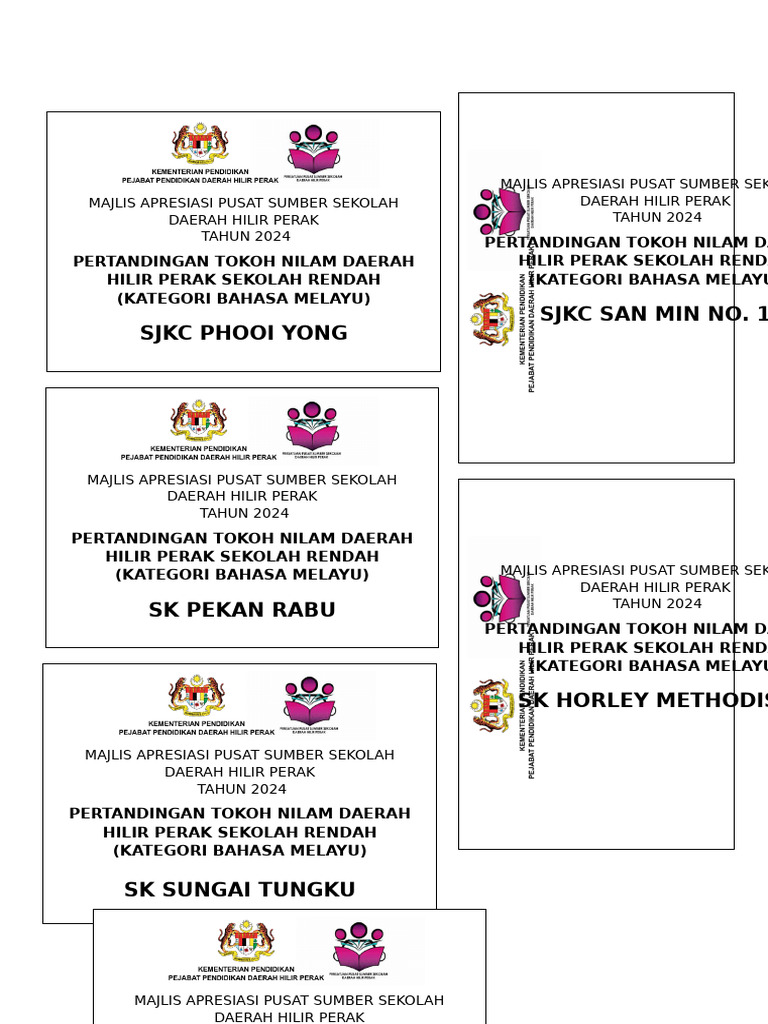 LABEL SIJIL PENYERTAAN PENGKARYA MUDA BI | PDF