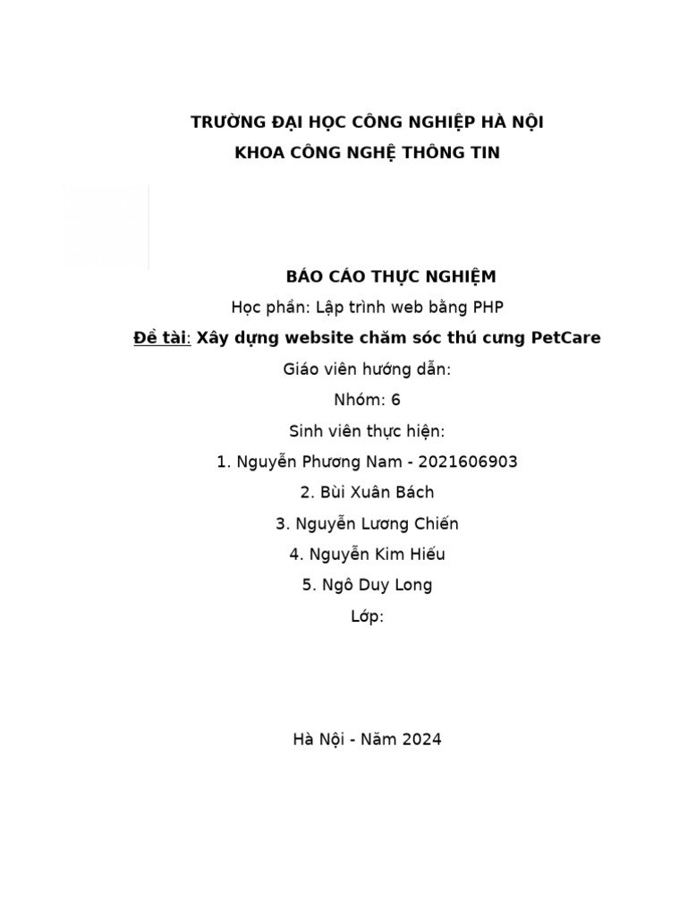 BTL PHP Nhom6 | PDF