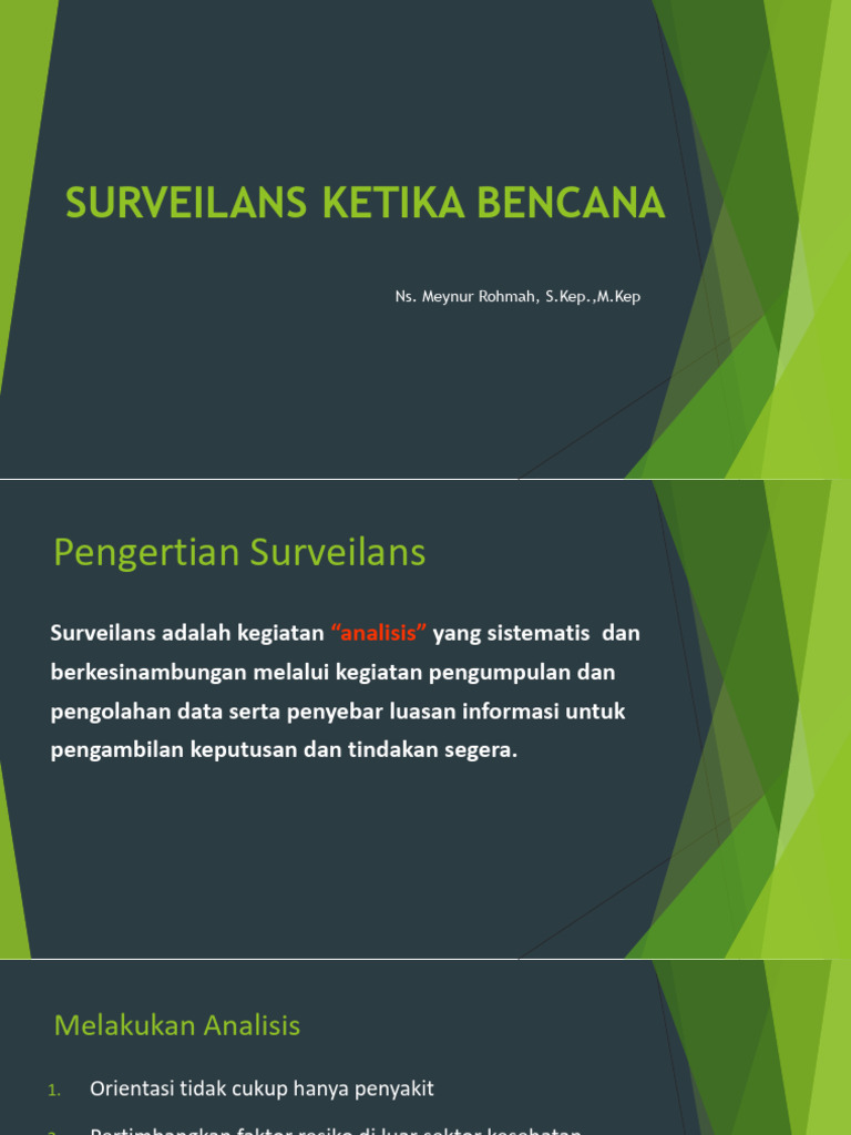 Surveilans Bencana dan KLB | PDF