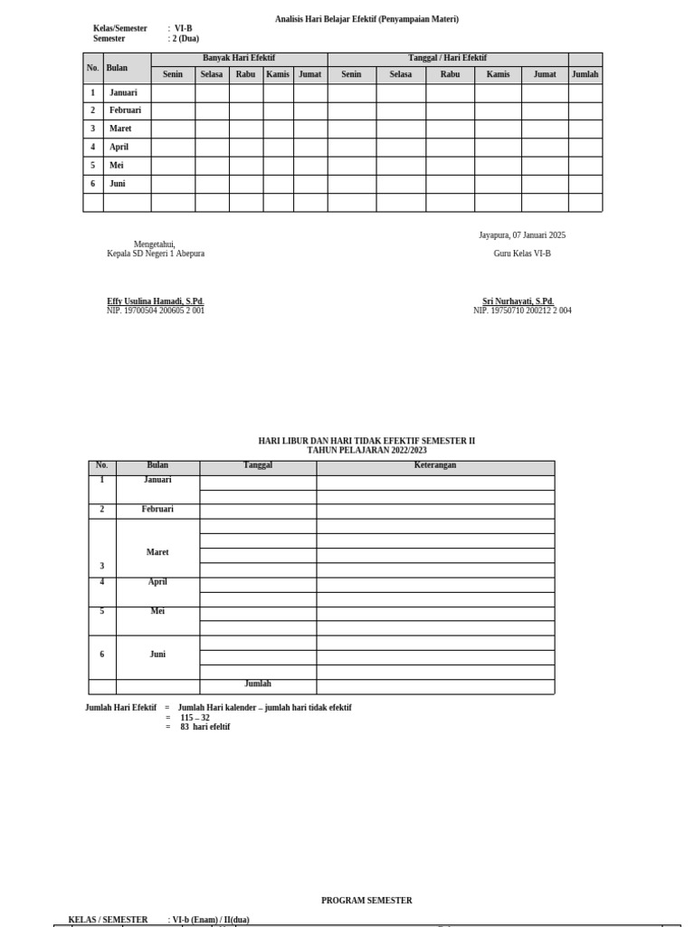 Program Semester 2 2024-2025 | PDF
