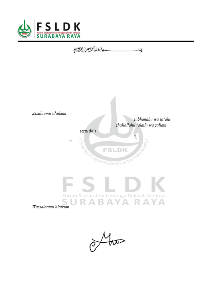 Undangan Meet & Greet FSLDK Surabaya | PDF