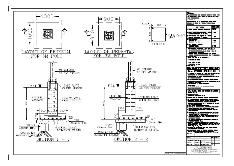 Details of Light Pole Pedestal | PDF