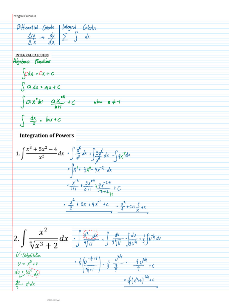 Integral Calculus | PDF