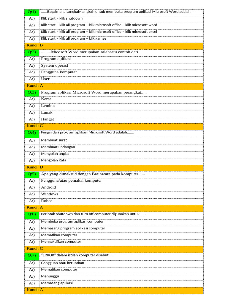 Soal Ukk Tik Kelas 8 | PDF