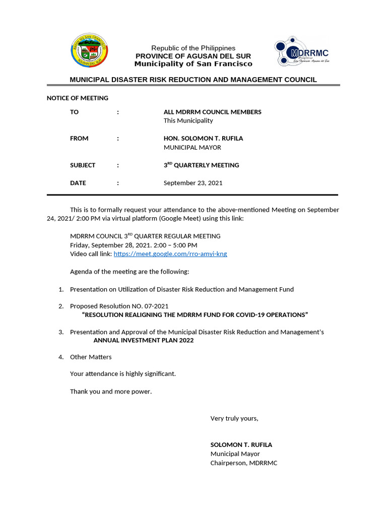 Council Letter 2021 | PDF