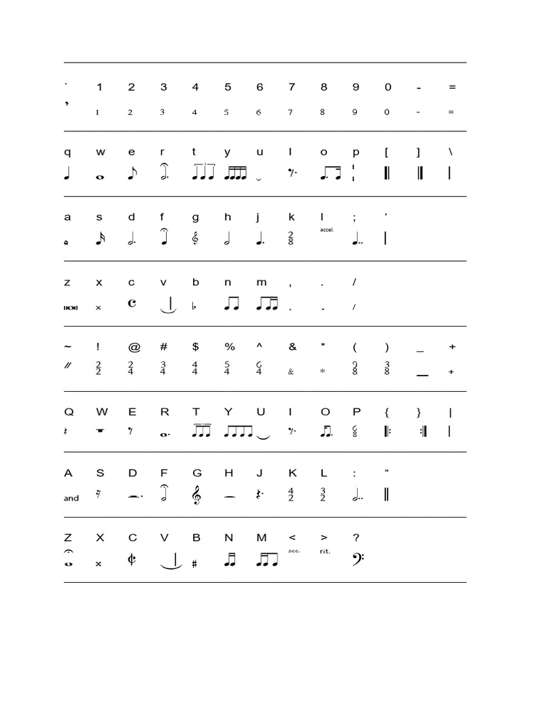Music Symbol Font | PDF