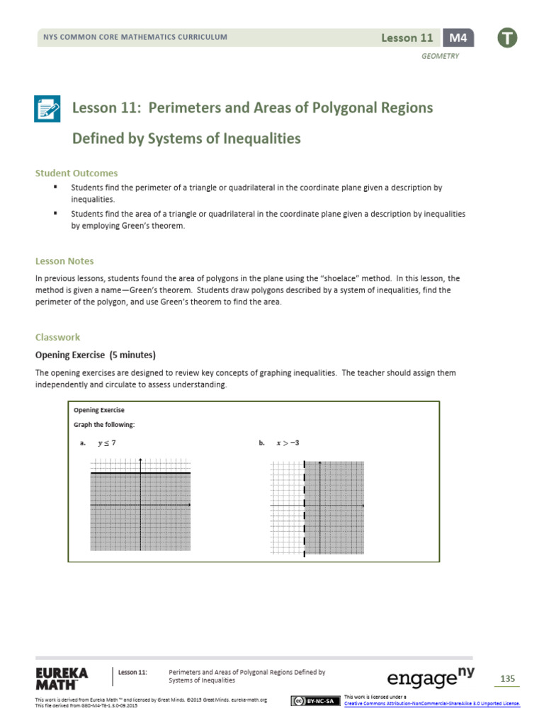 Geometry m4 Topic C Lesson 11 Teacher | PDF | Area | Polygon