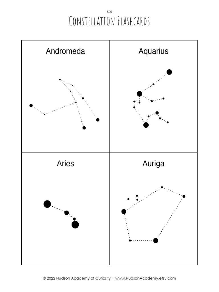 Constellation Cards Kids | PDF | Astronomy | Astronomical Objects