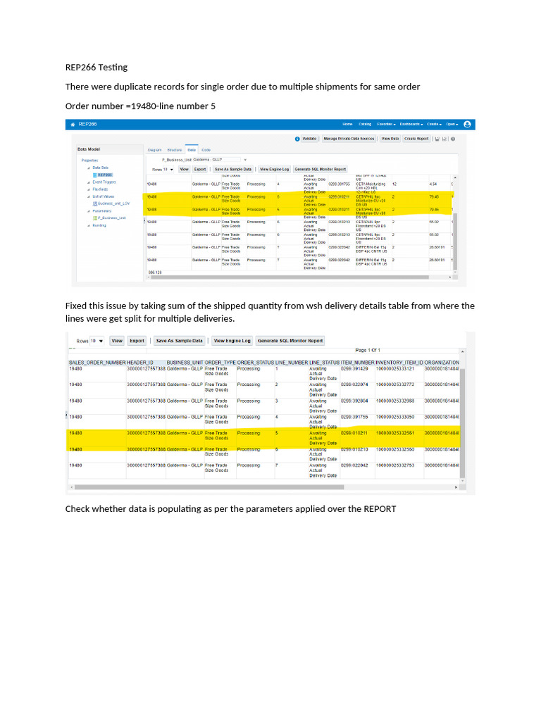 REP 266 Testing Results | PDF