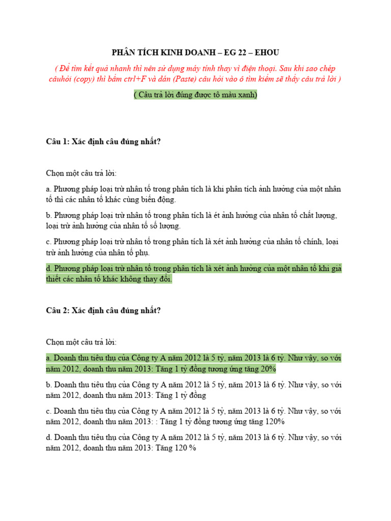 (123doc) - Dap-An-Mon-Phan-Tich-Kinh-Doanh-Eg22-Ehou | PDF