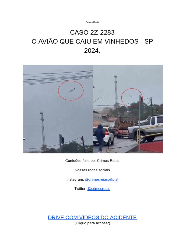 CASO 2Z-2283 - Crimes Reais | PDF | Avião | Aeronave