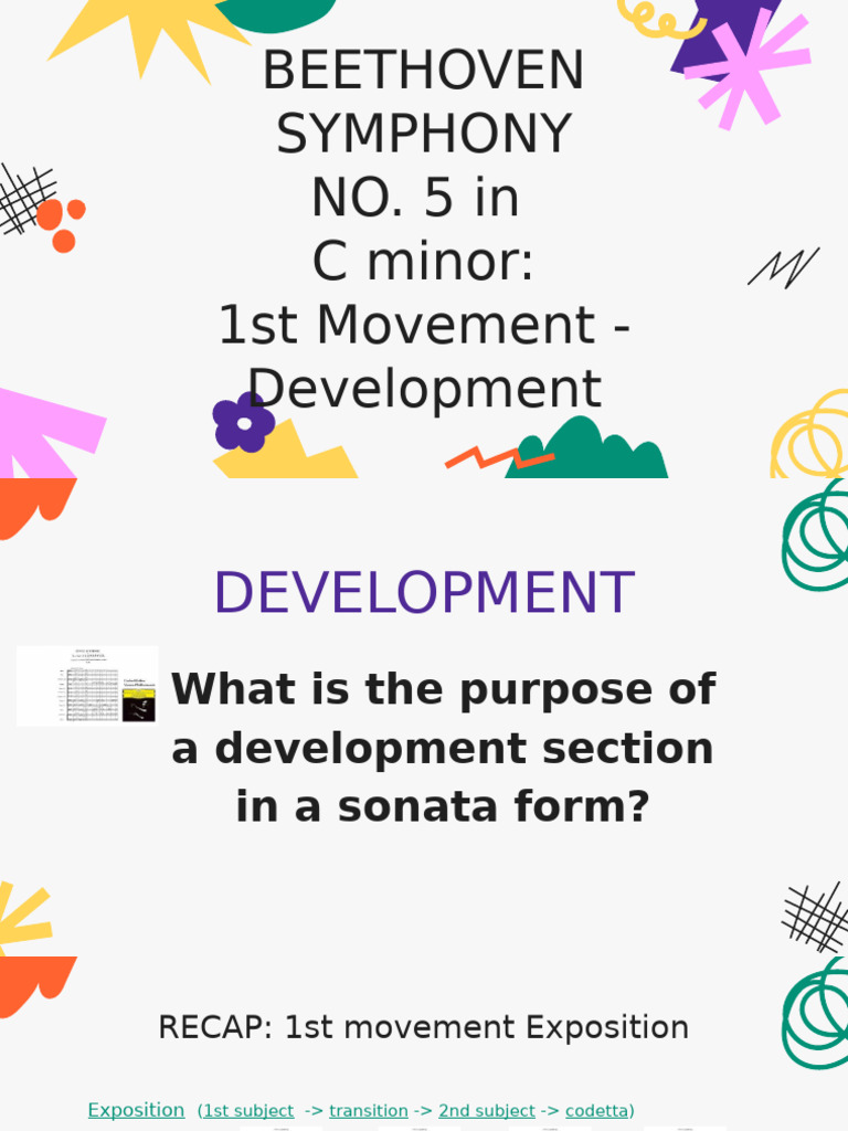 (1st MVT - Development) Beethoven Symphony No. 5 | PDF | Pitch (Music) | Elements Of Music