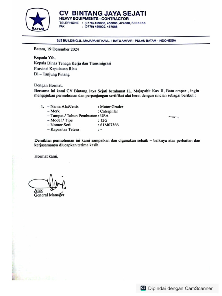 CV. BJS Motor Grider | PDF
