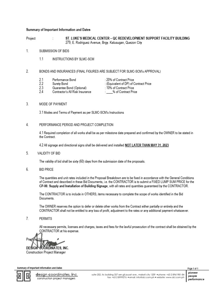 Signage Terms of Reference | PDF | Specification (Technical Standard ...