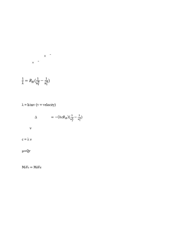 CHEM+1005+ +Constants+and+Formulas+Sheet | PDF