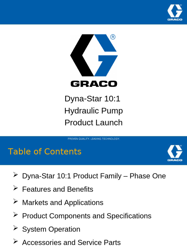 2.0 Dyna-Star 10 to 1 Product Launch Presentation | PDF | Pump | Valve