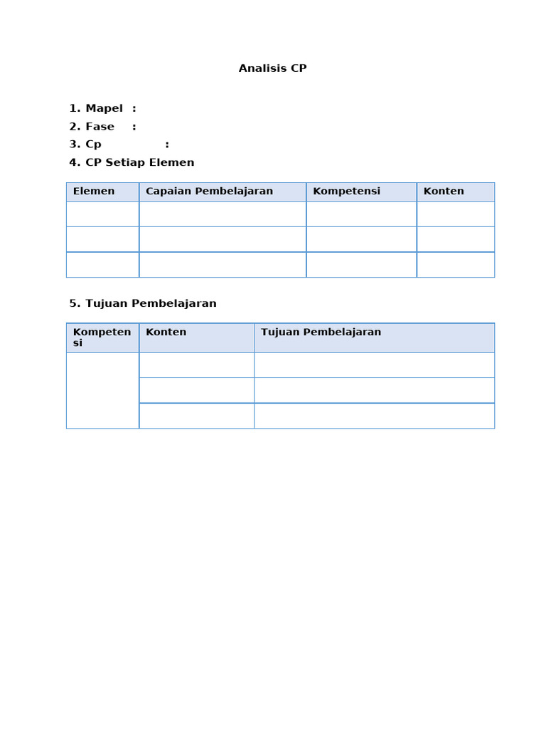 LK Analisis CP - TP - Atp | PDF