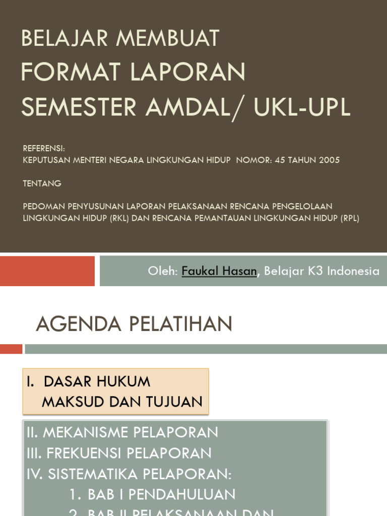 Format Laporan Amdal | PDF