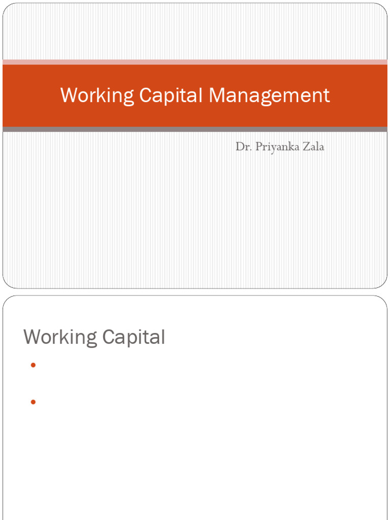 Working Capital Management | PDF | Working Capital | Credit