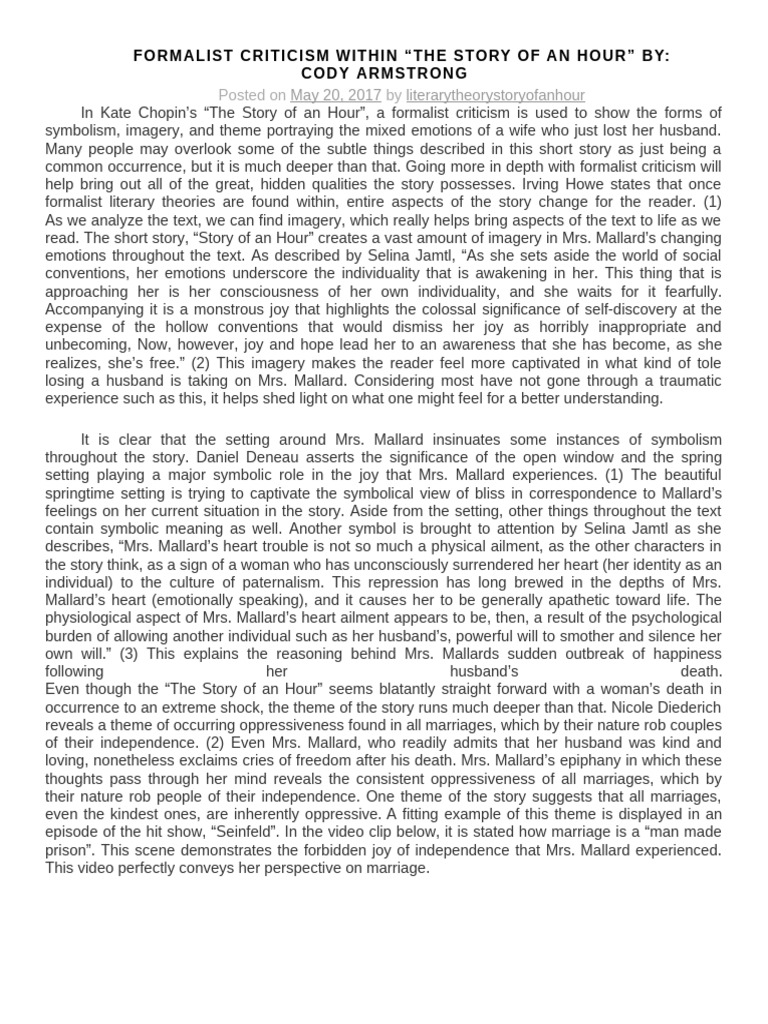 Formalist Criticism Within | PDF