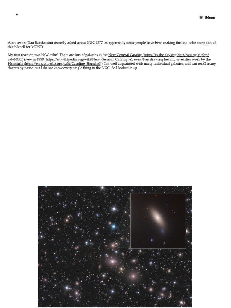 Is NGC 1277 a problem for MOND_ – Triton Station | PDF | Dark Matter | Physics