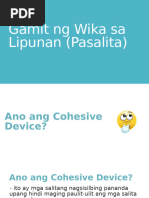 FIL11 - SIM - MELC 9 - Paggamit NG Cohesive Device Sa Gamit NG Wika Sa Lipunan | PDF