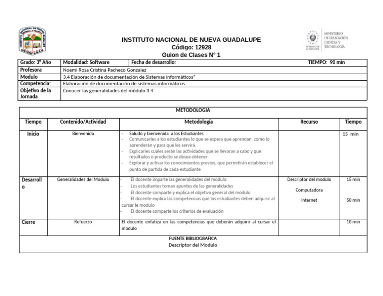 Guion 1 | PDF | Informática