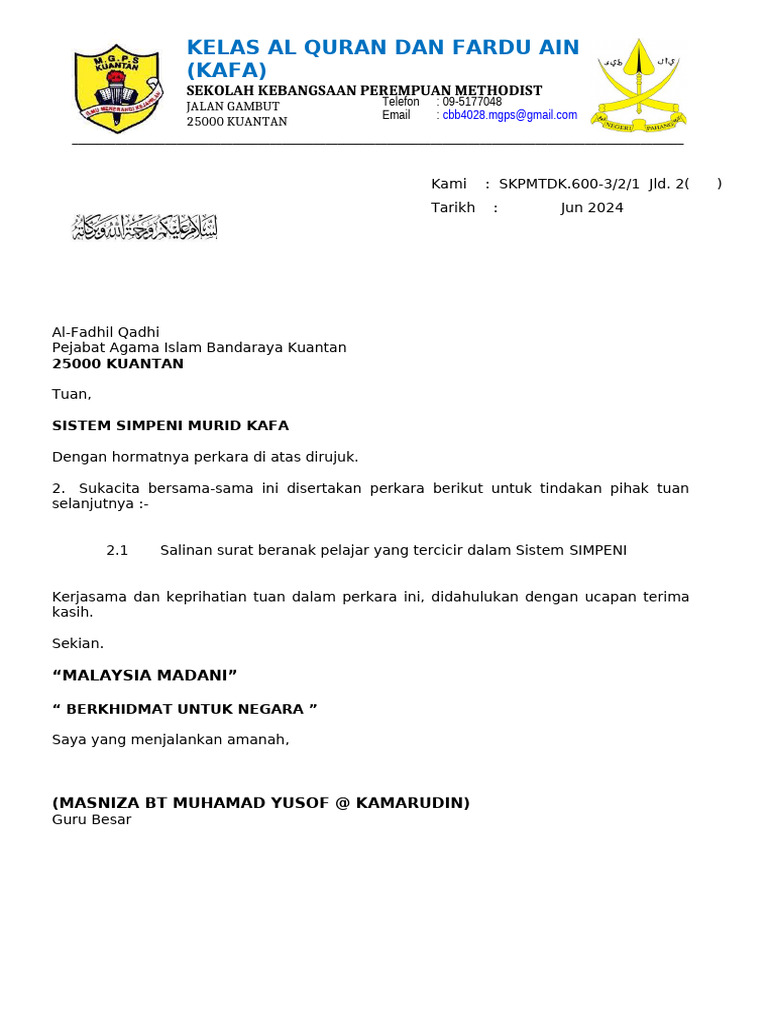 KAFA - srt sistem simpeni | PDF
