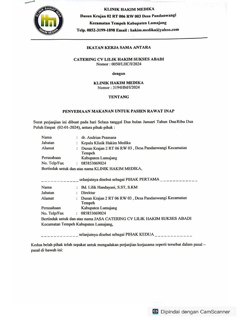 MOU Catering | PDF
