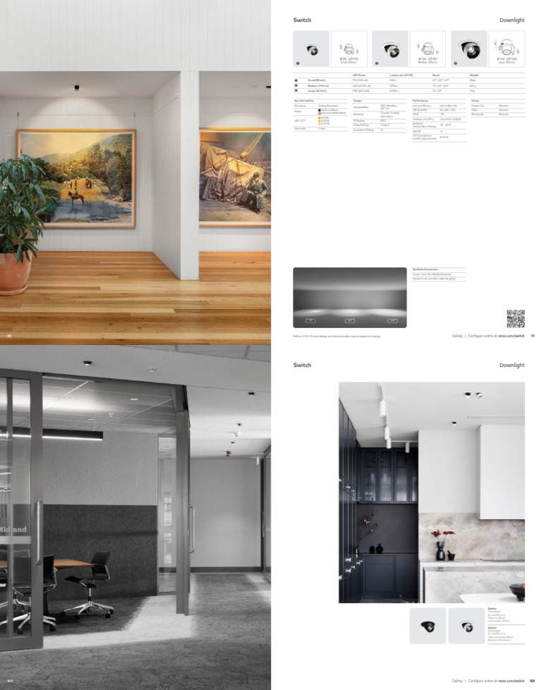 Metalux SWLED Downlight Overview | PDF | Optics | Electromagnetic Radiation