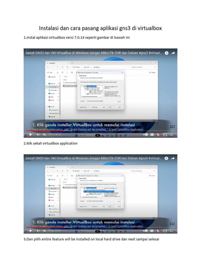 Instalasi Dan Cara Pasang Aplikasi Gns3 Di Virtualbox | PDF