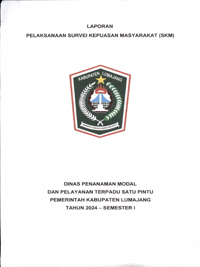 Laporan Pelaksanaan Survei Kepuasan Masyarakat | PDF