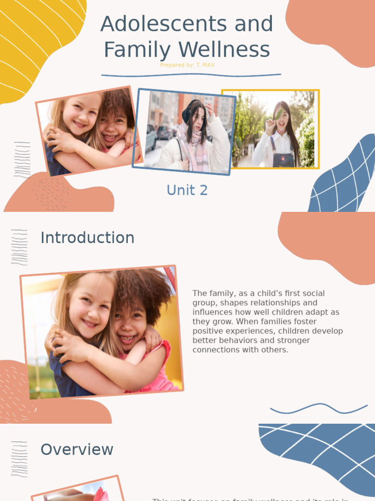 Unit 2-Adolescents and Family Wellness | PDF | Adolescence ...