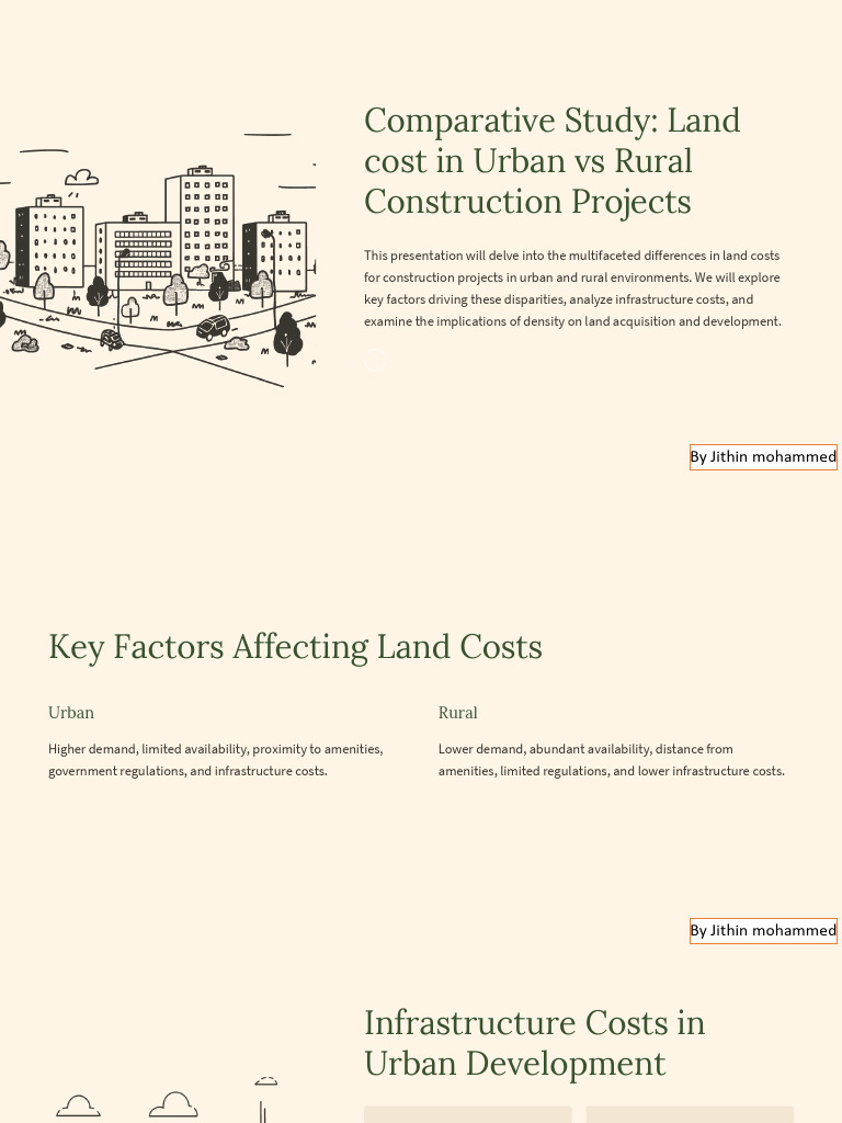 Urban vs Rural Land Cost Analysis | PDF | Infrastructure | Public Utility