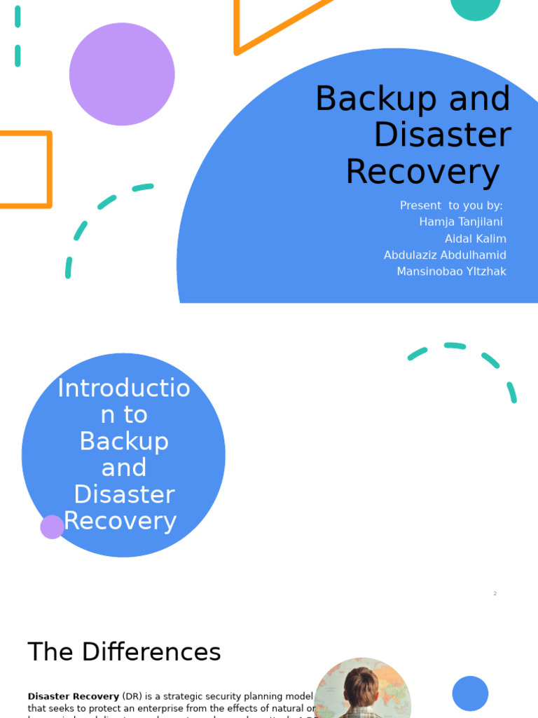 Backup and Disaster Recovery Presentation | PDF | Backup | Disaster ...