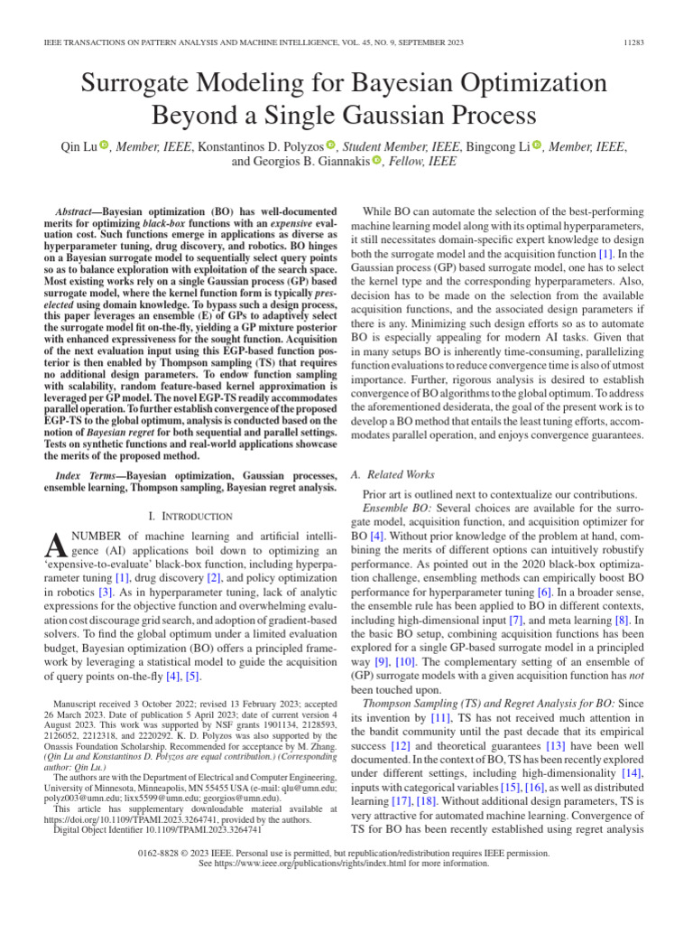Bayesian and Surroagte 2 | PDF | Mathematical Optimization | Bayesian Inference