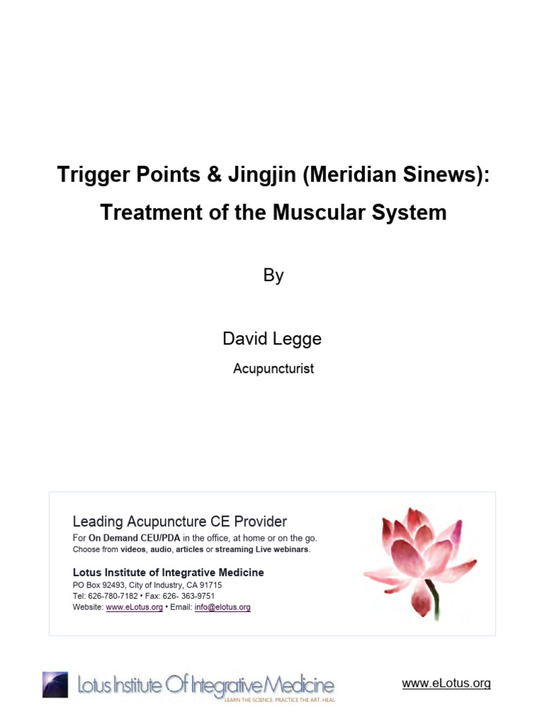 Day2-Dlegge Triggerpoints Handout | PDF | Myofascial Trigger Point ...