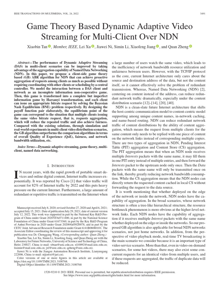 2022_Game_Theory_Based_Dynamic_Adaptive_Video_Streaming_for_Multi-Client_Over_NDN | PDF ...