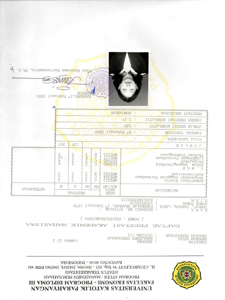 Transkip Dii Imes20241231 - 10574886 | PDF