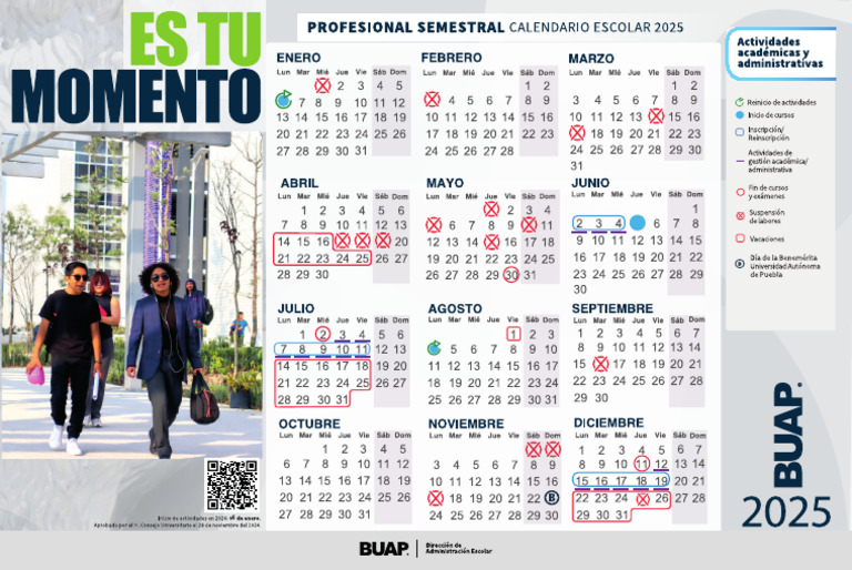 Calendario Profesional Semestral 2025 0 | PDF