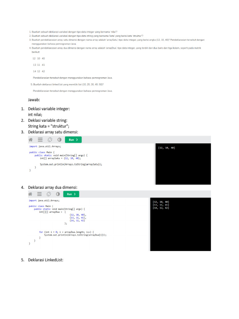 Tugas 1 - Struktur Data | PDF