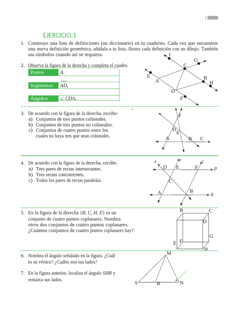 Ejercicio 1 Pdf Geometría Del Plano Euclidiano Euclides