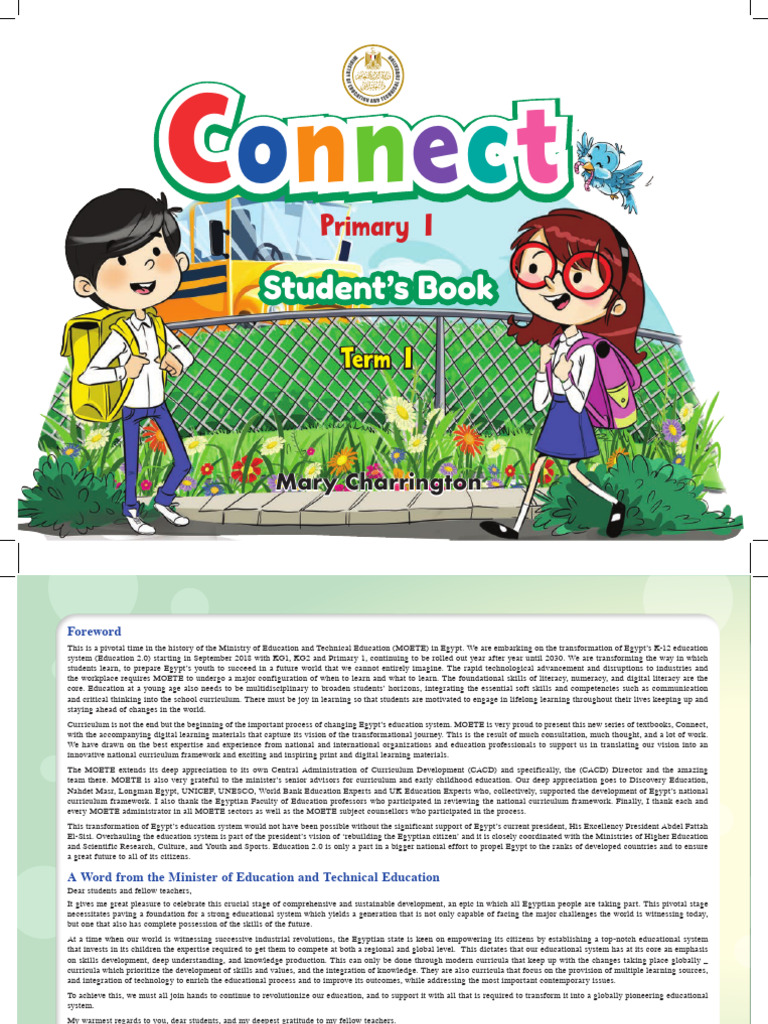 Bahasa Inggris Kelas 1 Egy Connect Prim en g1 SB t1 All Low | PDF ...