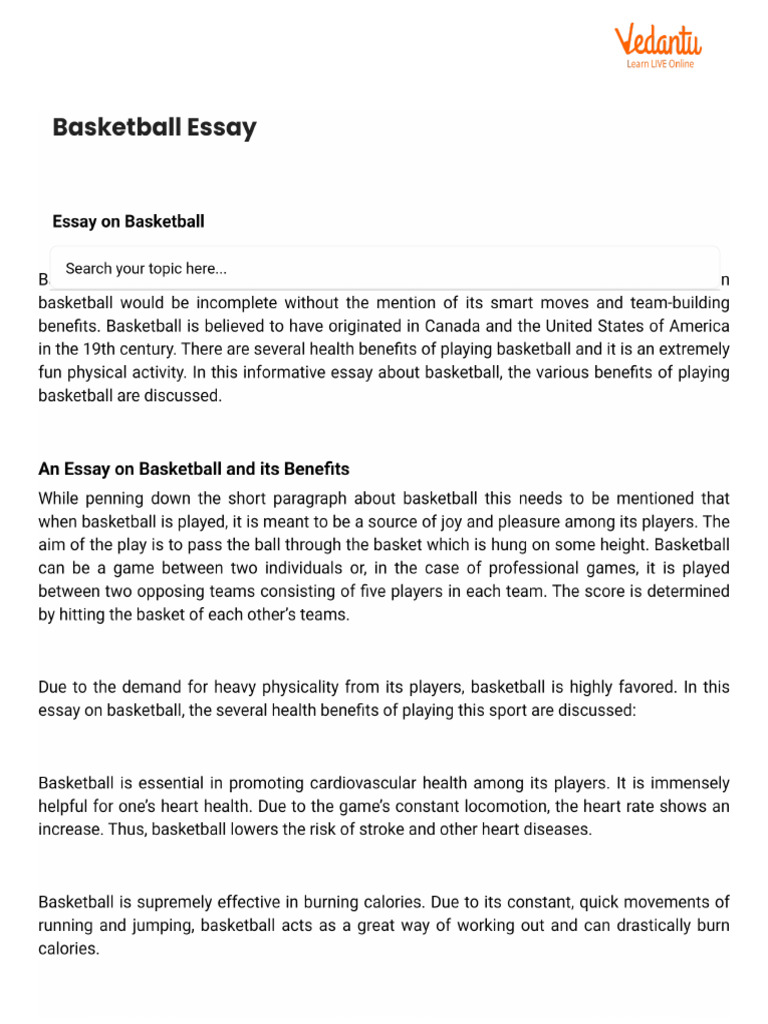 Basketball Essay | PDF