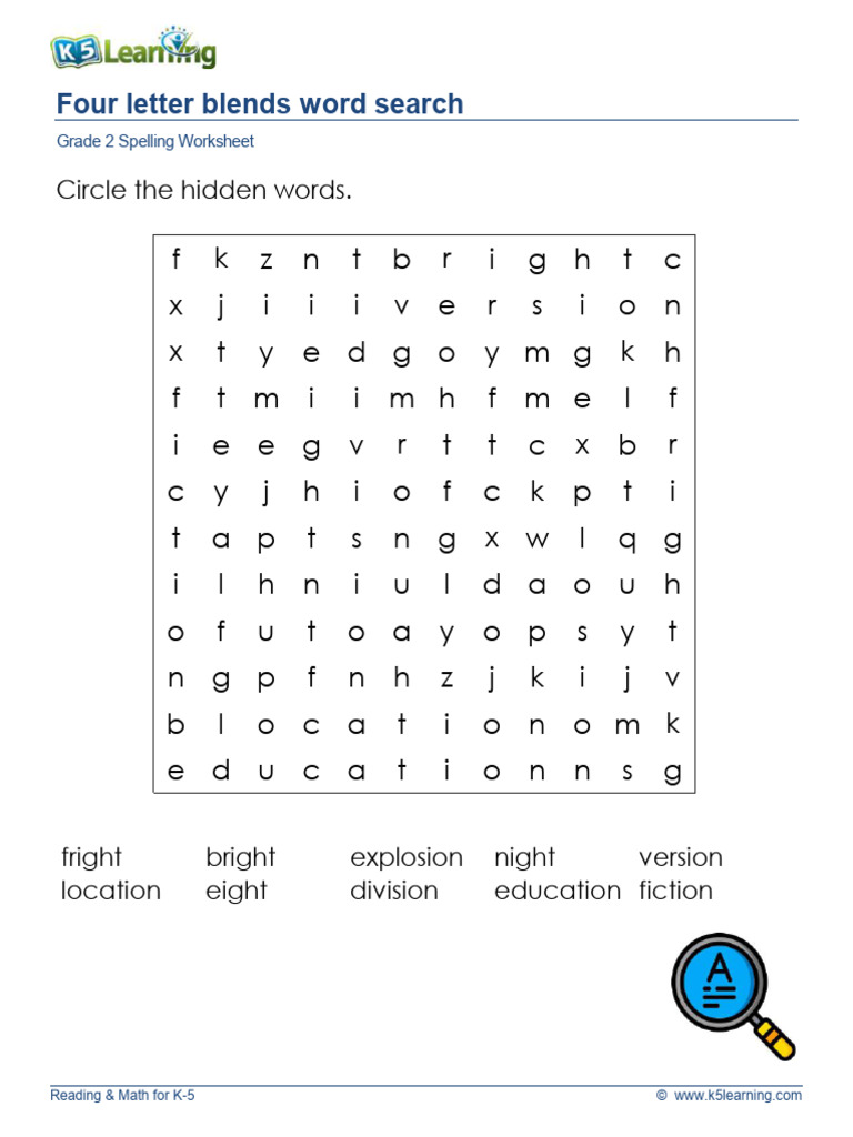 Grade 2 Word Search 4 | PDF