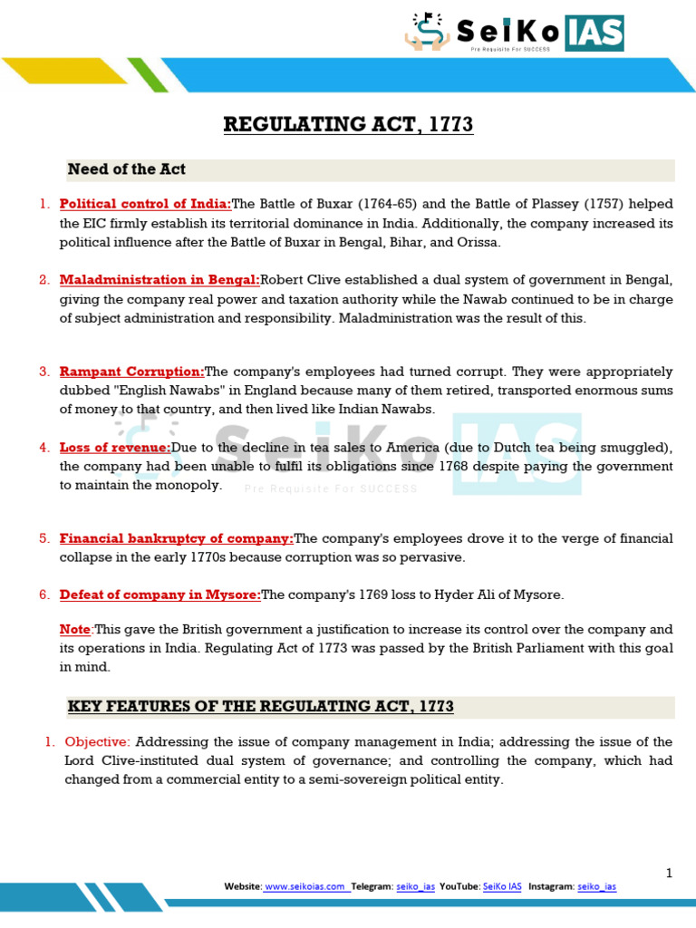 Important Acts | PDF | Partition Of India | Government