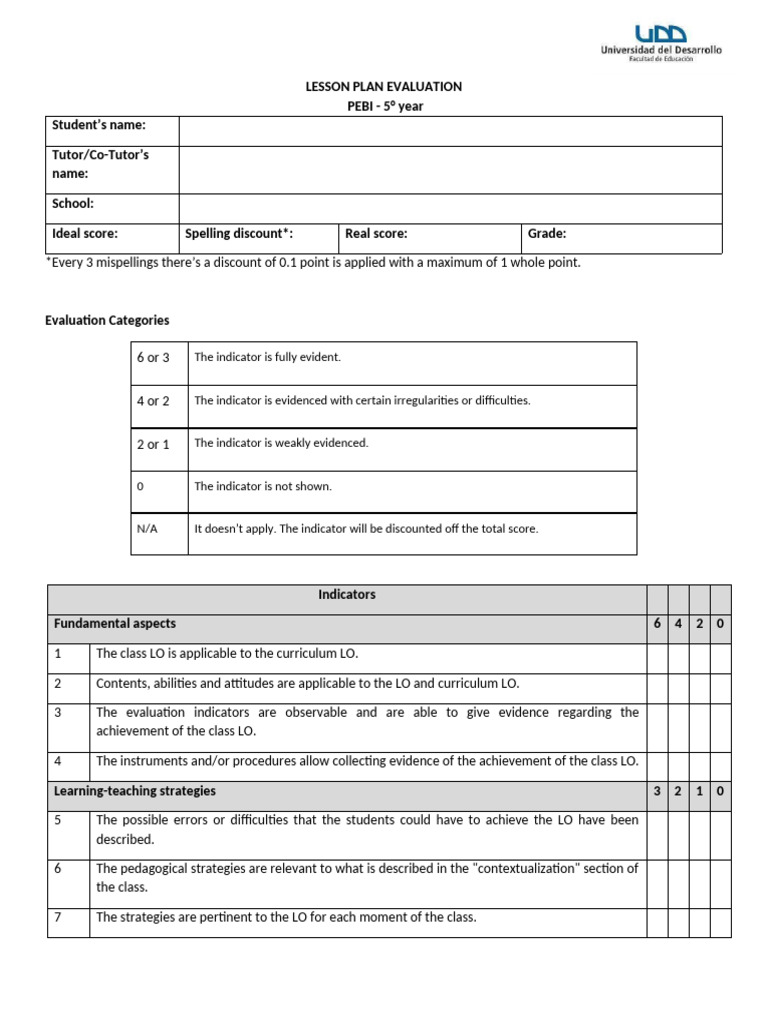 Lesson+Plan+Rubric | PDF | Lesson Plan | Curriculum