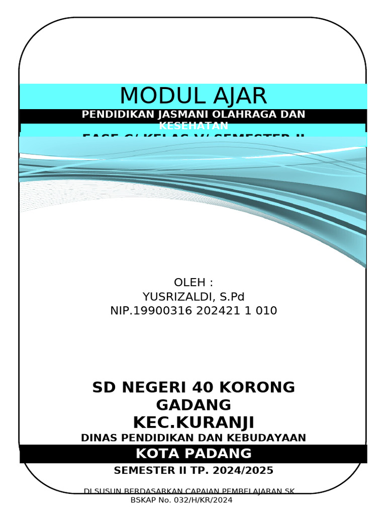 MODUL KELAS V_YOSRIZELDI, S.Pd | PDF