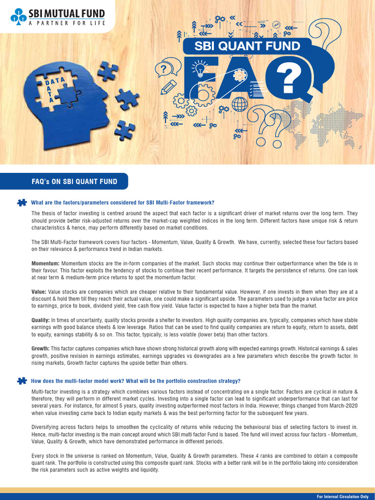 SBI Multi-Factor Investment Framework Explained | PDF | Investing | Stocks